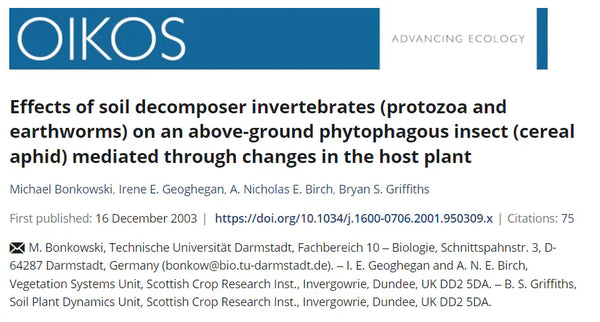Effects of soil decomposer invertebrates (protozoa and earthworms) on ...